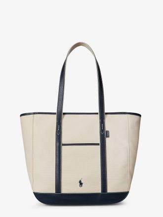 Ralph Lauren Canvas shopping bag with embroidered logo - POLO RALPH LAUREN - gender_Woman