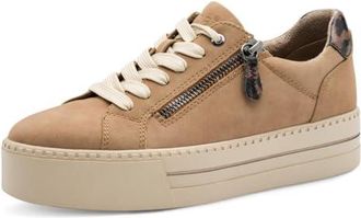 Jana Baskets Plateformes Femme avec Fermeture &eacute;clair Vegan, Taupe, 40 EU