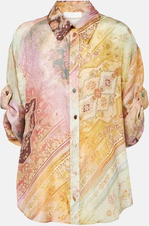 Zimmermann Bedrucktes Hemd Tallow aus Seide