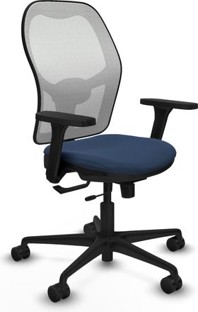 Piqueras y Crespo Chorquera mit 3D-Armlehnen, h&ouml;henverstellbare Lendenwirbelst&uuml;tze, ausgestattet mit Syncro/Traslack und injiziertem Schaum. Mit Rollen von 65 mm Nylon,