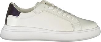 Calvin Klein Homme, Chaussures, Blanc, Taille: 44 EU Baskets Blanches &Eacute;l&eacute;gantes &agrave; Lacets
