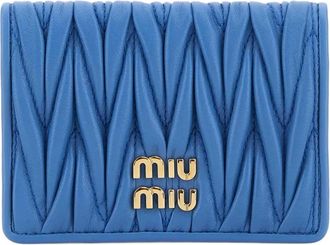 Miu Miu Klassisches Matelassé-Kartenetui - Blau