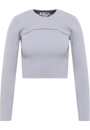 Mymo Strickpullover Damen grau