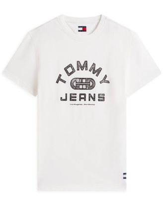 Tommy Hilfiger T-Shirt mit Label-Print auf der Vorderseite aus Baumwolle in