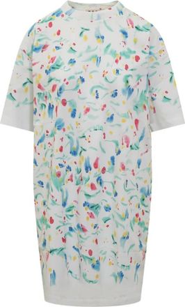 Marni Femme, Tops, Multicolore, Taille: 38 FR Abstract-print Cotton T-shirt Dress