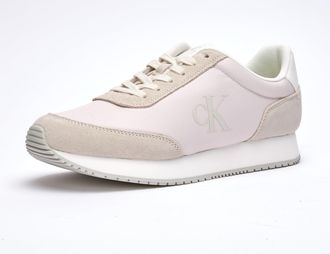 Calvin Klein Damen Runner Sneaker Laceup Low mit Logo, Lilac Ash/Eggshell (Mehrfarbig), 37