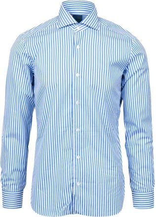 Barba Gestreiftes Baumwollhemd - - Shirts - Herren - Blau - 5XL