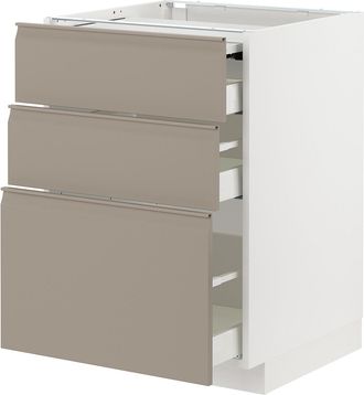 IKEA METOD / MAXIMERA Unterschr auszb Arbeitsfl/3 Schubl