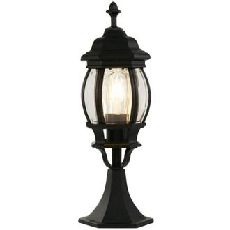 Searchlight Searchlight - Bel Aire Au&szlig;enpfosten 500 mm, Schwarz mit Klarglas