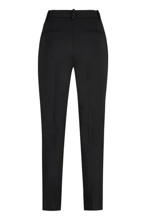 Pinko Womens Straight-Leg Trousers Black Polyester Straight