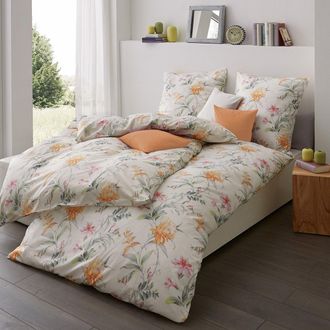 ESTELLA Mako-Interlock-Jersey Bettw&auml;sche 6155-360 orange 1 Bettbezug 155 x 220 cm + 1 Kissenbezug 80 x 80 cm