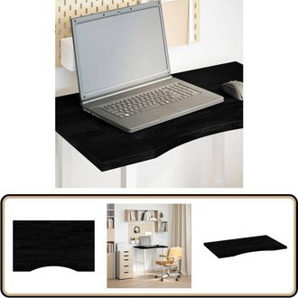 vidaXL Vidaxl - Schreibtischplatte Dunkelbraun 80x60x2,5 cm Massivholz Eiche