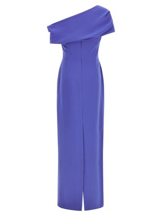 Carolina Herrera Womens Blue Polyester Long Dress