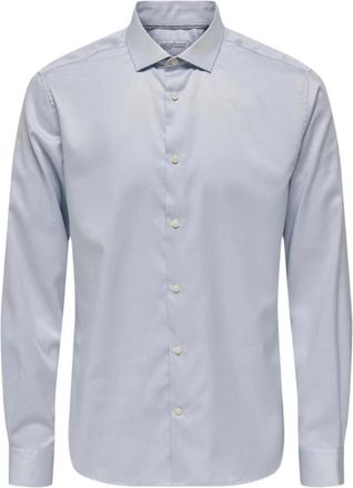 Only & Sons Schlankes Formelles Hemd - - Shirts - Herren - Blau - L