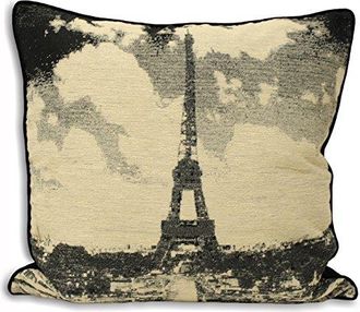 Riva Paoletti B/W Cities CC 60X60 Eiffel Tower, Baumwolle, Schwarz, 60x60cm