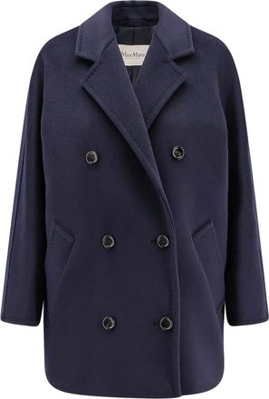 Max Mara Femme, Manteaux, Bleu, Taille: 40 FR 101801 Icon Short Coat