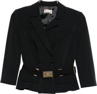 Elisabetta Franchi Femme, Vestes, Noir, Taille: 40 FR Blazer