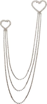 8 by YOOX HEARTS & RHINESTONES BROOCH