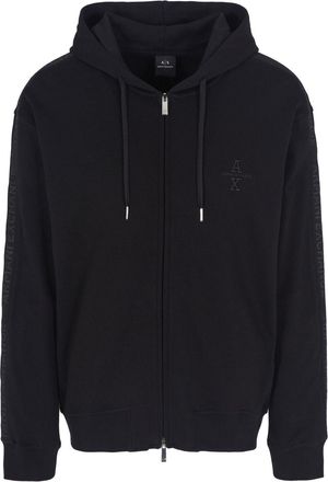 A|X Armani Exchange Hoodie mit Logo-Stickerei - Schwarz