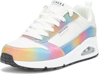 Skechers Baskets Uno-Opalescentes pour Femme, Blanc/Multicolore, 38.5 EU