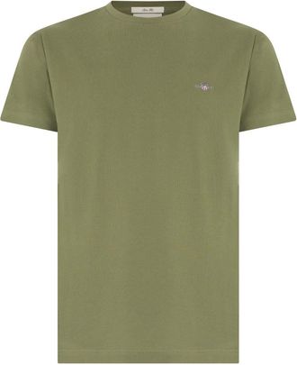 GANT Homme, Tops, Vert, Taille: M Piqu&eacute; T-Shirt