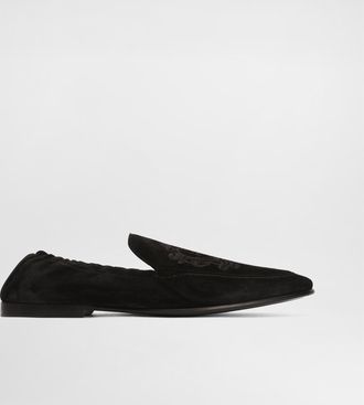 Dolce & Gabbana Slipper Aus Kalbsleder - Mann Driver Und Mokassins Schwarz 46