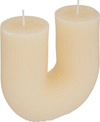 Atmosphera Atmosphera - U-förmige Kerze Demi Elfenbeinweiß - 400g - Weißes Elfenbein