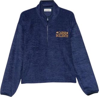 Carne Bollente Homme, Sweatshirts et sweats &agrave; capuche, Bleu, Taille: L Nighttime Run SweaT-shirt