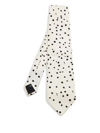 Dolce & Gabbana cravate à pois (2024) - Blanc