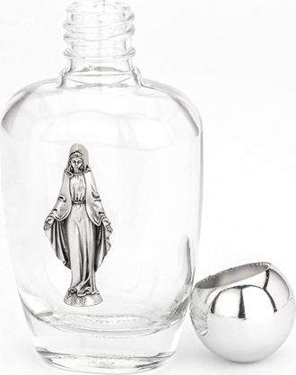 NKlaus 50ml Weihwasserflasche aus Glas motiv Figur Miraculeuse 9,5x5x3,5 cm Wallfahrt 14361