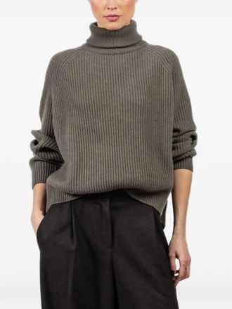 Dusan roll-neck ribbed sweater - Grau