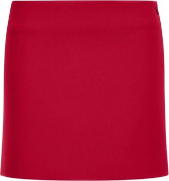 Roberto Cavalli Logo Minirock mit hohem Bund und Slim Fit - - Skirts - Damen - Rot - 2XL
