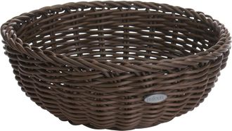 Westmark Mehrzweck-Korb, Geeignet für Hotel und Gastronomie, Rund, Ø ca. 23 cm, Höhe: ca. 9 cm, Synthetikfaser, Saleen Edition, Braun, 02010306101