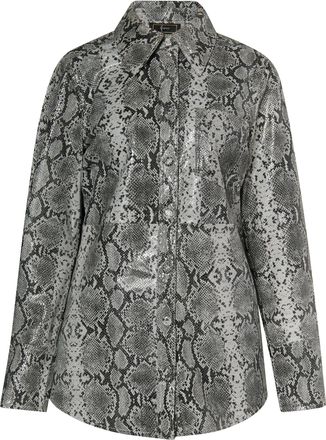 Faina Lederhemd Damen Graue Schlange