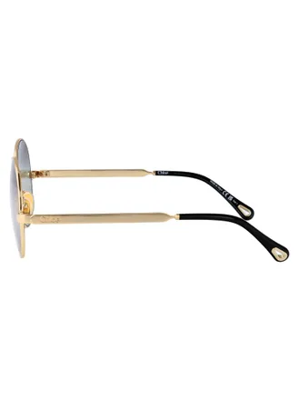 Chlo&eacute; CH0281S Round Metal Frame Sunglasses - Gold