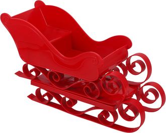 Cabilock 2 St&uuml;ck Weihnachtsschlitten Dekoration Schlitten und Skibrett Rot Langlebiges Desktop Ornament f&uuml;r Weihnachtsdeko Wiederverwendbar Leicht f&uuml;r Festlich