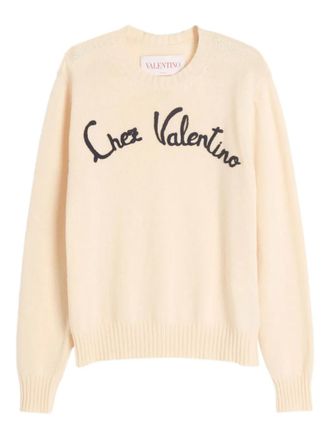 Valentino Garavani pull en maille jacquard - Tons neutres