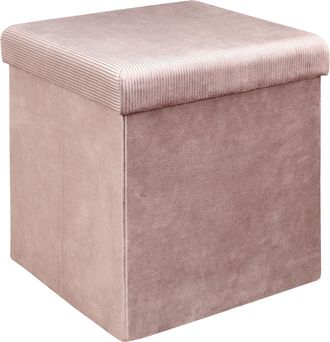 The Home Deco Factory Sitzsack Faltbar, 38cm x 38cm x 38cm, Rosa