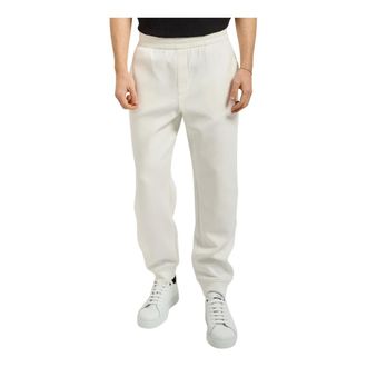 A|X Armani Exchange Homme, Pantalons, Blanc, Taille: S Pantalon de jogging en tissu contrecoll&eacute;