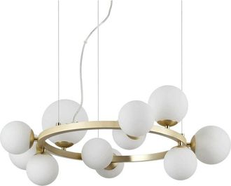Ideal Lux Ideal Lux - perlage Plafonnier rond &agrave; 11 lumi&egrave;res en laiton