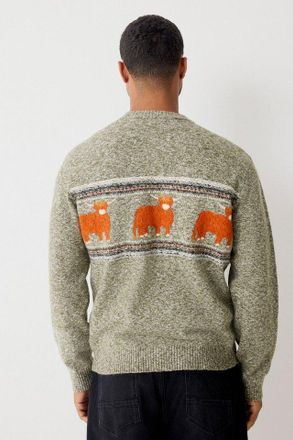 Next Strickpullover Pullover, Familienkollektion, Hochlandrind Hamish (1-tlg)