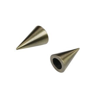 Liedeco Endst&uuml;ck f&uuml;r Gardinenstangen Cone, Innenlauf, &oslash; 16 mm, 2 Stk titan