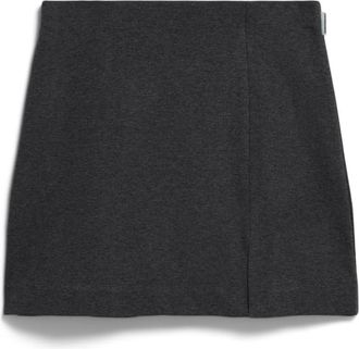 Armedangels Damen Jerseyrock aus LENZING ECOVERO Viskose Mix VANJARAA MINI Skirt Slim Fit Steel Melange