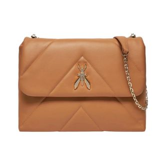Patrizia Pepe Stilvolle Lederhandtasche f&uuml;r Frauen - - Bags - Damen - Beige - ONE SIZE
