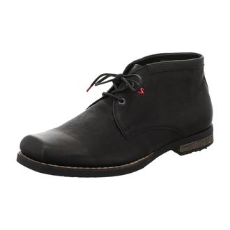 Think Herren GURU chromfrei gegerbte Lodenfutter Schn&uuml;rhalbschuhe, 0000 SCHWARZ, 44 EU