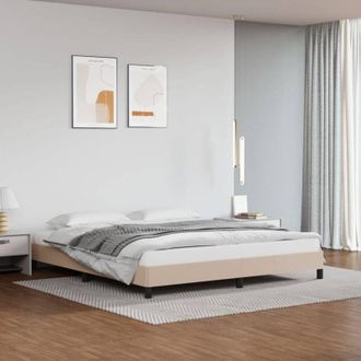 vidaXL Cadre de lit sans matelas cappuccino 180x200 cm similicuir Vidaxl
