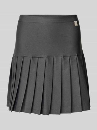 Karo Kauer Minirock mit gelegten Falten