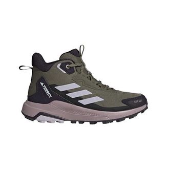 adidas Adidas Womens Terrex Anylander Mid Top Rain.RDY Hiking Sneaker, Olive Strata/Silver Dawn/Amber Tint, 5.5