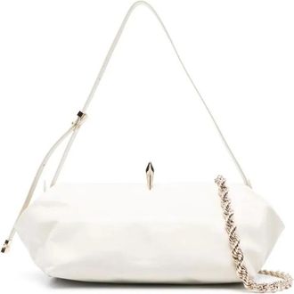 Benedetta Bruzziches Hobo Bags - Structured Handbag With Detachable Shoulder Strap - Gr. unisize - in Wei&szlig; - f&uuml;r Damen