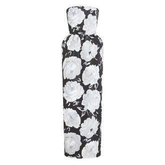 Patou Florales Bustier-Langkleid - - Dresses - Damen - Schwarzk - 2XS
